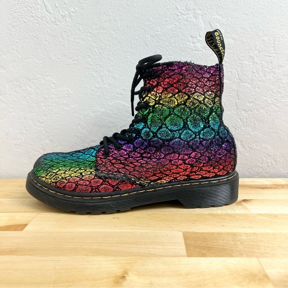 Dr. Martens 1460 Pascal Rainbow Leather Boots Women's… - Gem